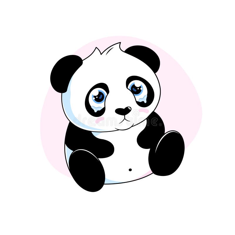Panda Crying stock illustration. Illustration of asia - 34692394