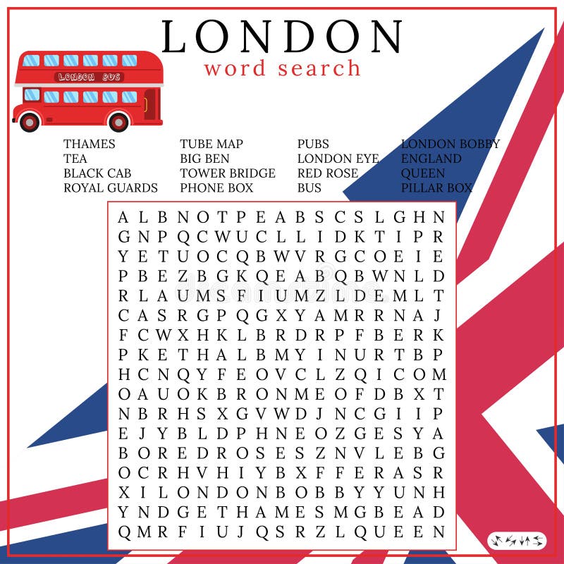 London, UK, July 23, 2021: Word Search Puzzle for Learning English ...