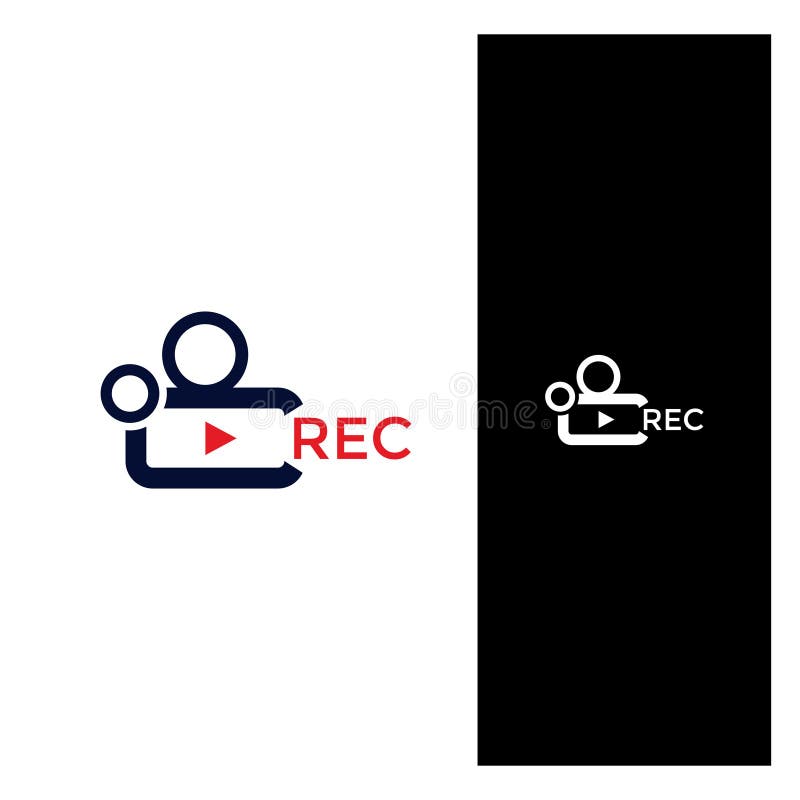 Modern Simple Camera Recorder Logo Stock Vector - Illustration of ...