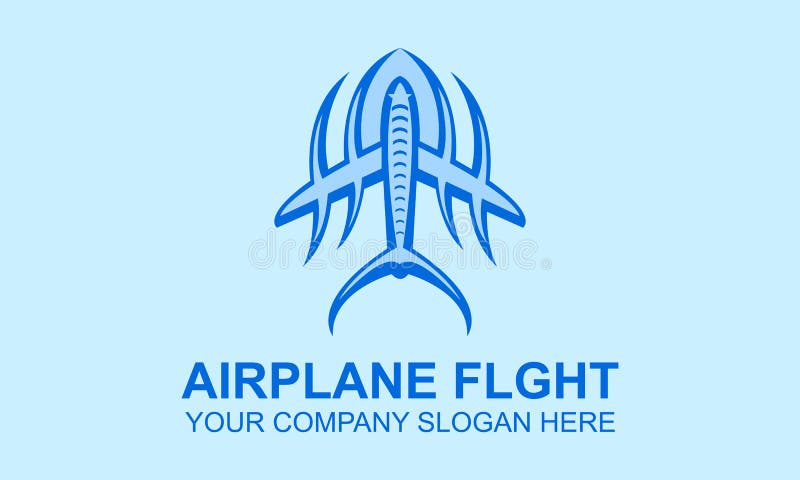 Airplane Flight Logo Design Template Stock Vector - Illustration of ...