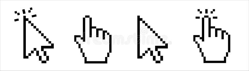 Pointer Icons. Cursor Design, Computer Mouse, Hand with a Finger Up ...