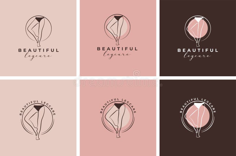 Women Legs Logo Set for Beauty Brands Stock Vector - Illustration of ...