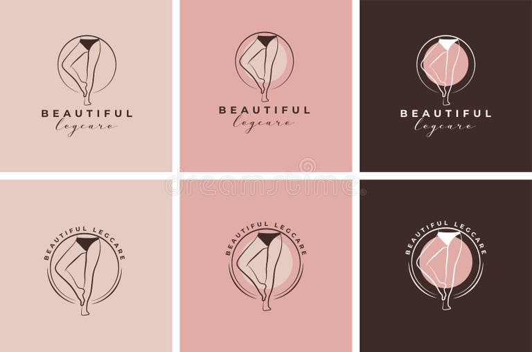 Women Legs Logo Set for Beauty Brands Stock Vector - Illustration of ...