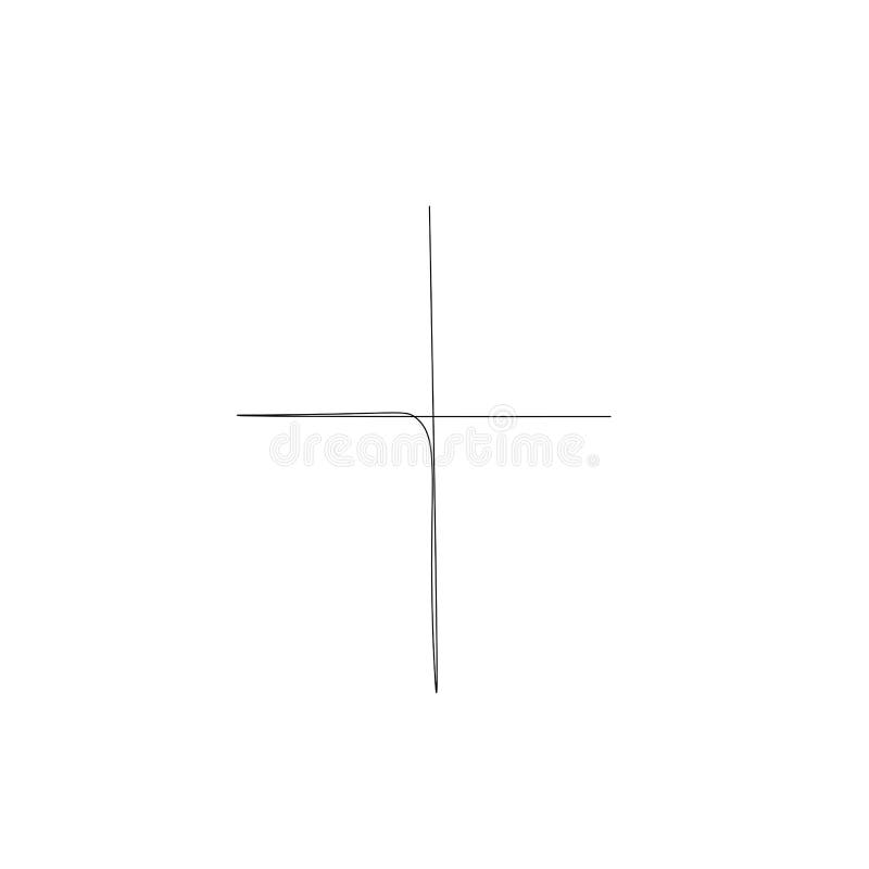 Cross Line Drawing, Vector Illustration Stock Vector - Illustration of ...