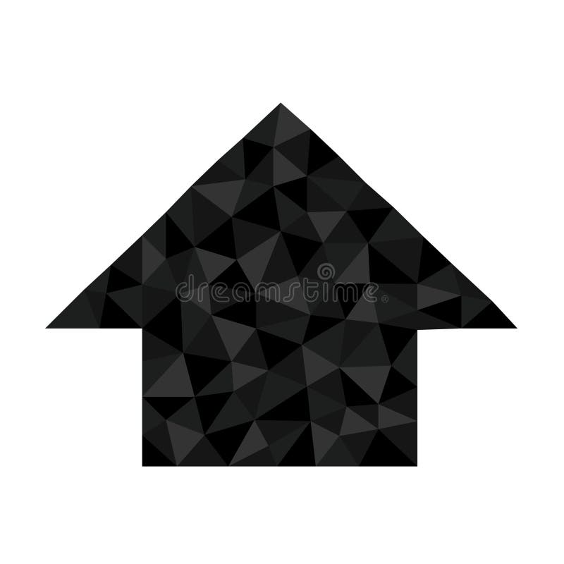 Polygonal Geometric Crystal House Symbol Stock Vector - Illustration of ...