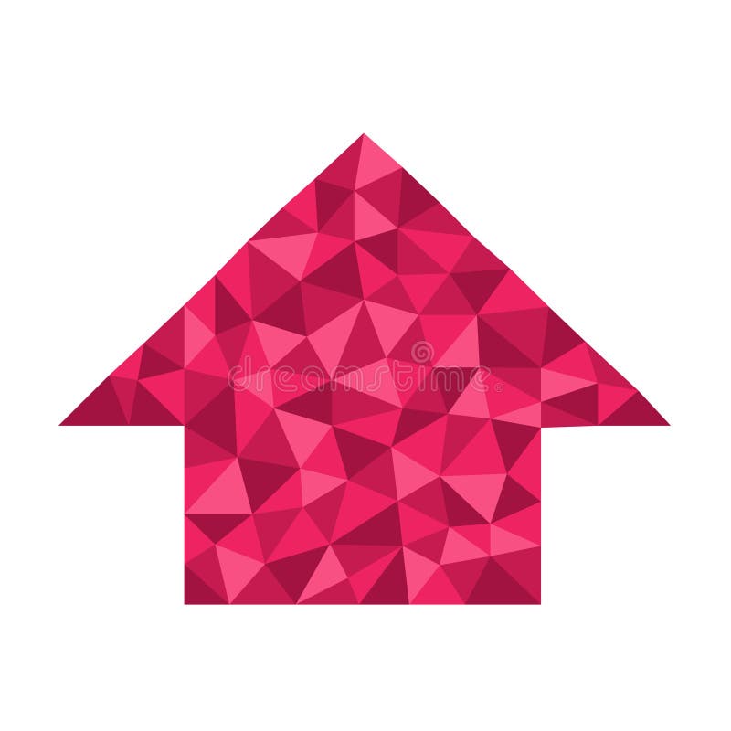 Crystal House Logo. Silhouette of a House in a Crystal Stock Vector ...