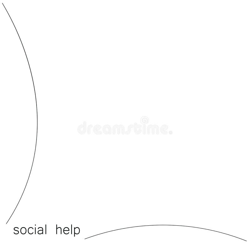 Social Help Card, Vector Illustration Stock Vector - Illustration of ...