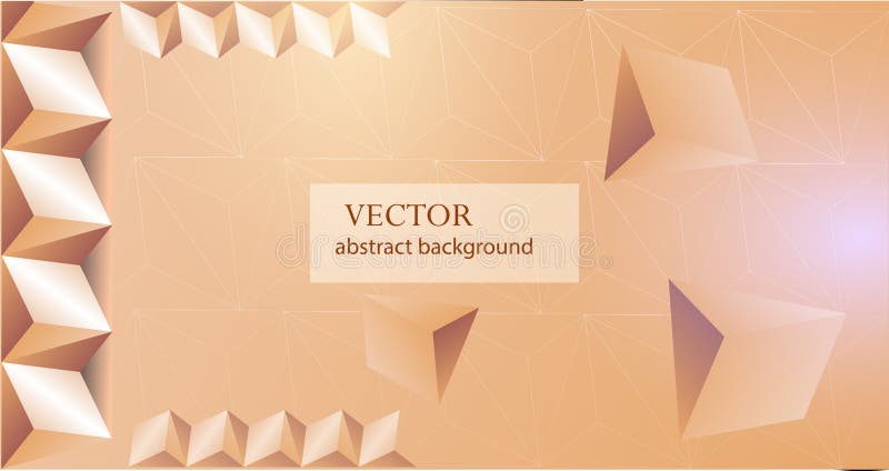 Abstract Geometric Background in Warm Caramel Shades Stock Vector ...
