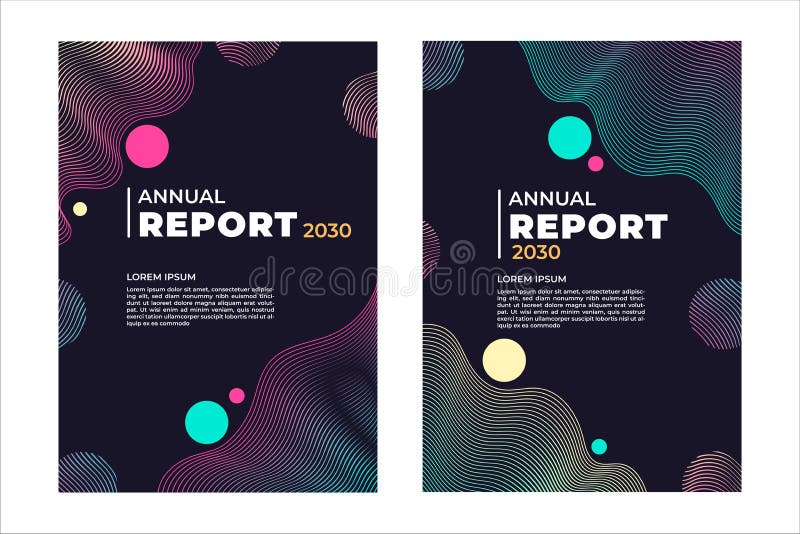 Abstract Line Colorful Covers Set. Cover Presentation, Report. Vector ...