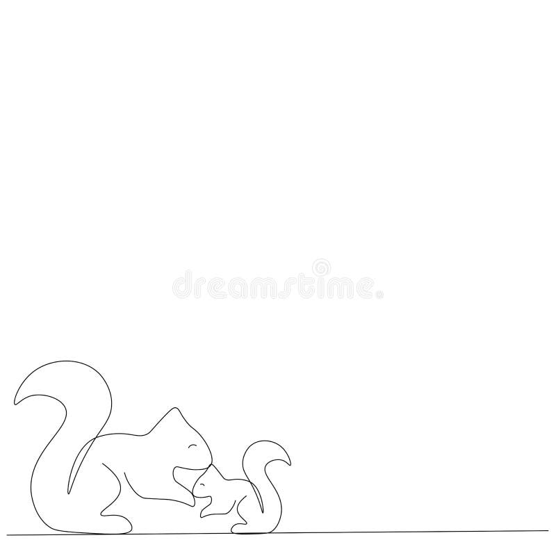 Squirrels Line Stock Illustrations – 302 Squirrels Line Stock ...