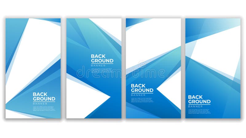 Sets of Business Banner Widescreen Portrait Size, Isolated Design ...