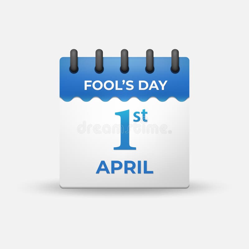 April Fool S Day on 1st April Calendar Stock Vector - Illustration of ...