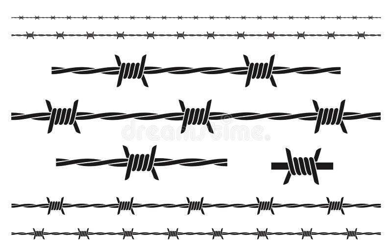 Barbed Wire Logo. Isolated Barbed Wire on White Background Stock Vector ...