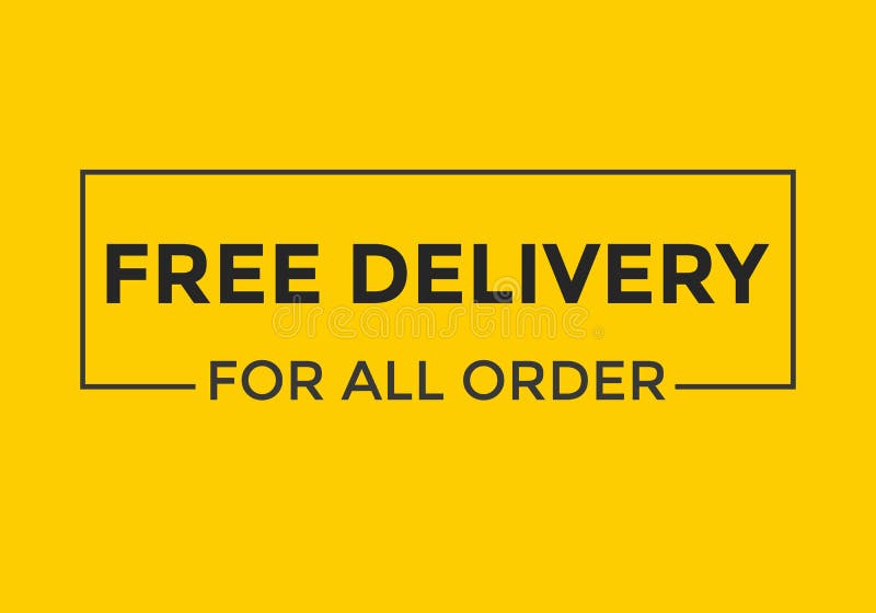 Free Delivery Vector Illustration. Sign Icon Banner. Web Template Free ...