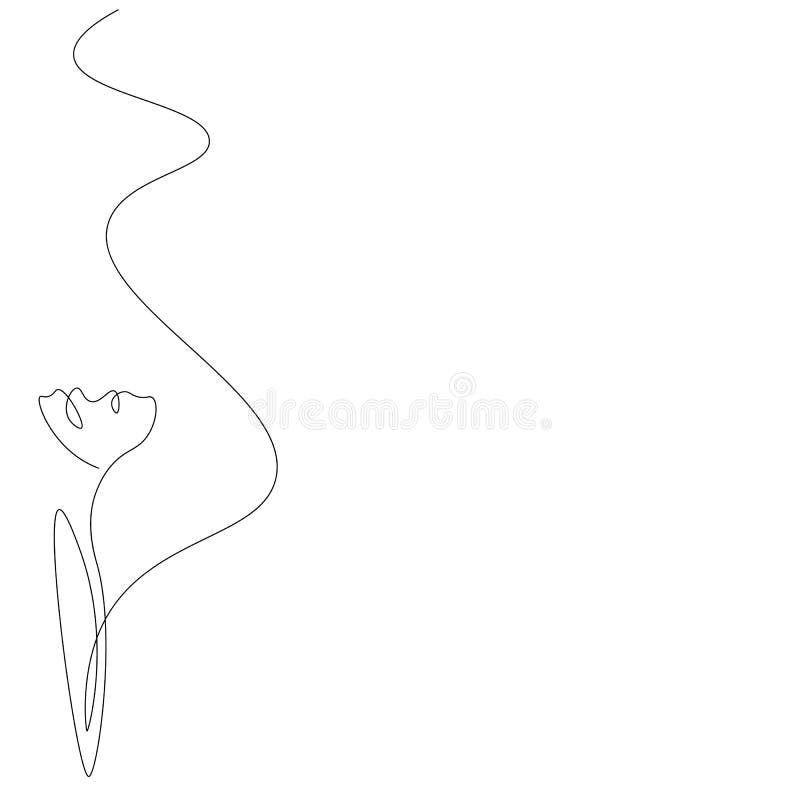 Flower Symbol Line Drawing, Vector Illustration Stock Vector ...
