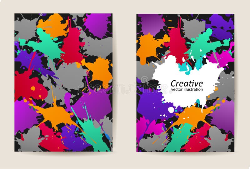 Colorful Creative Blots, Abstract Design Background Vector Illustration ...