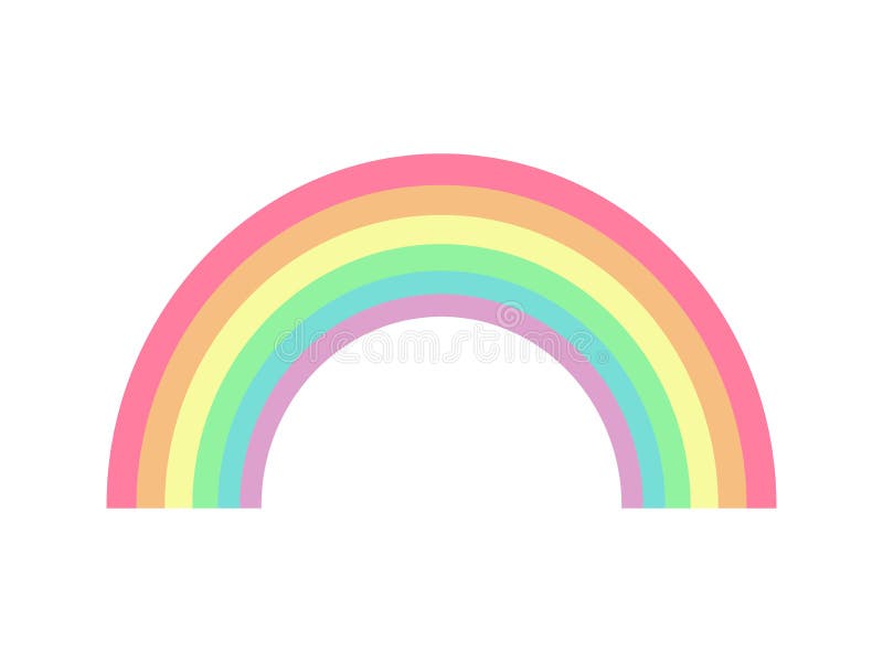 Simple Rainbow Flat Vector Illustration Stock Vector - Illustration of ...