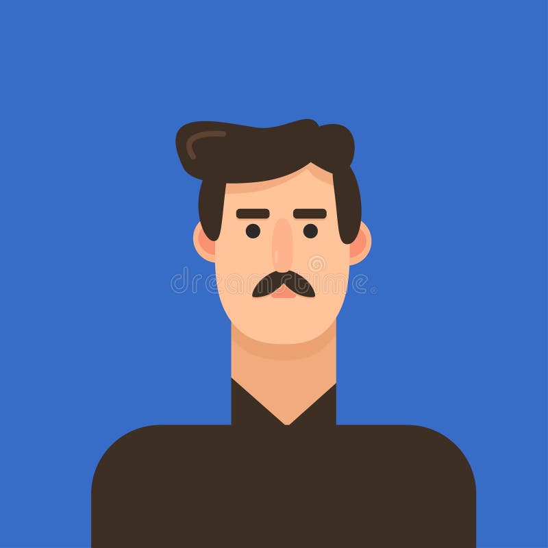 Handsome Man. Isolated Man Face. Business Man Face. Vector Illustration ...
