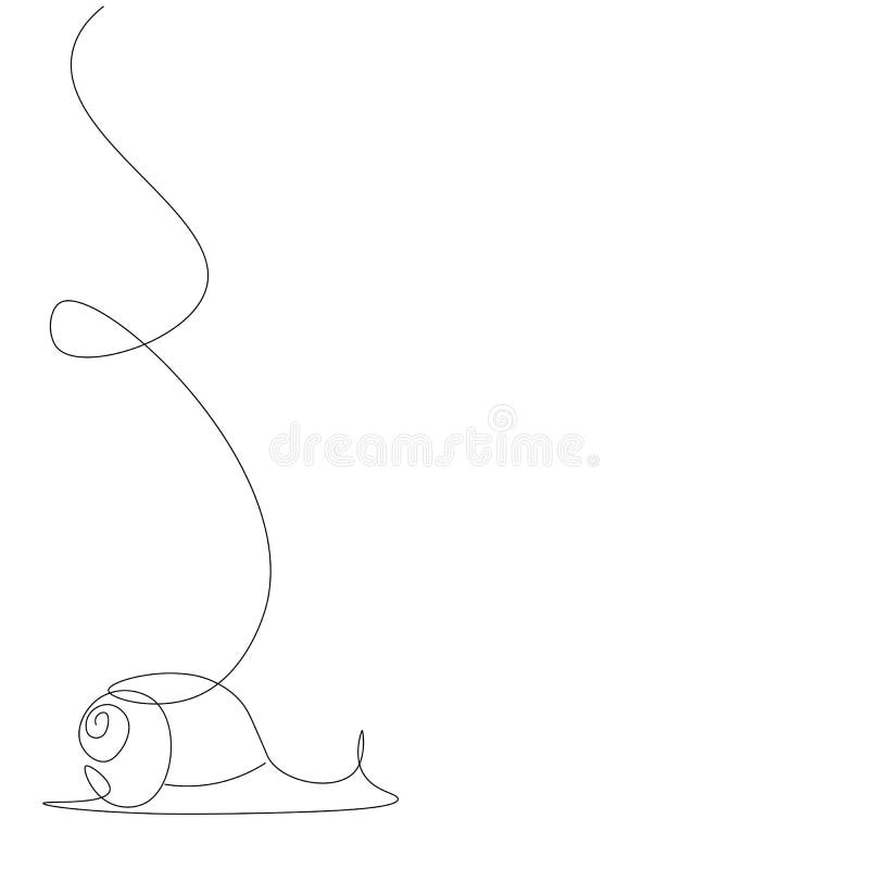 Snail Animal Line Drawing, Vector Illustration Stock Vector ...