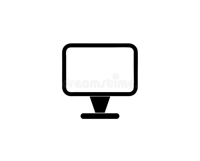 Vector LCD Icon - Display Icon - TV Mock-up Illustration Stock ...
