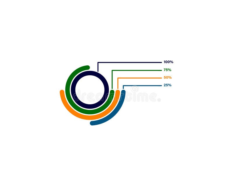 Business Circular Rounded Shape Statistic Chart Graph Financial ...