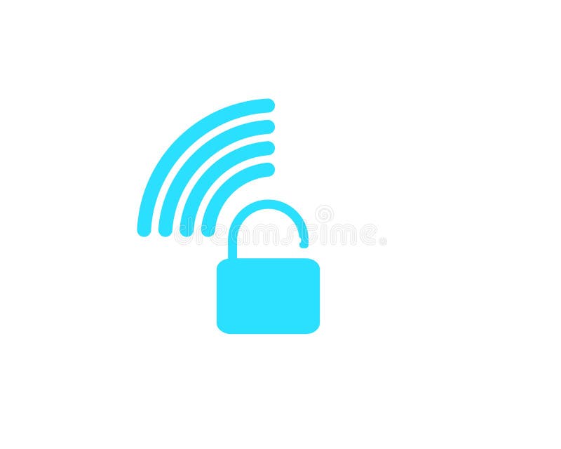 Locked Wifi Wireless Connection with Lock Icon Wifi Icon Wifi Sign ...