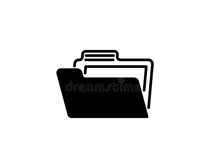 Folder Icon -Vector Computer Folder Logo Stock Vector - Illustration of ...