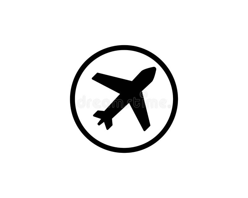 Airplane Traveling Icon - Vector Jet Plane Design Logo Template Stock ...