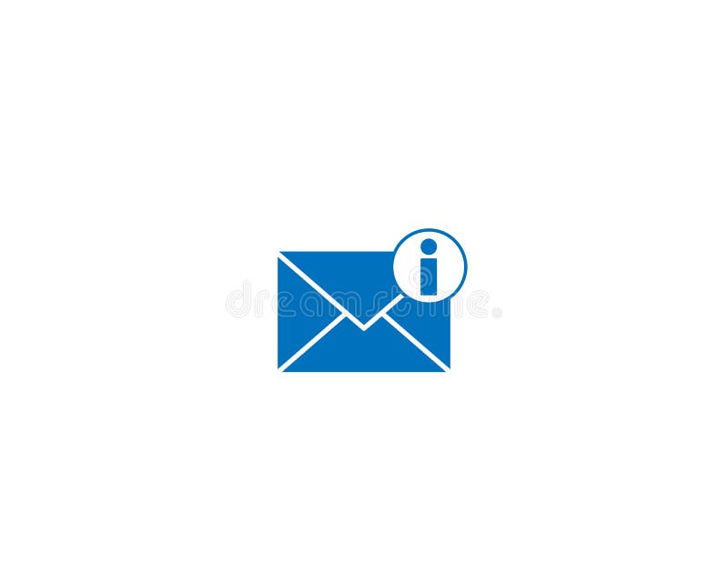 Vector Flat Mail Message with Unknown Icon Contact Symbol Envelope ...