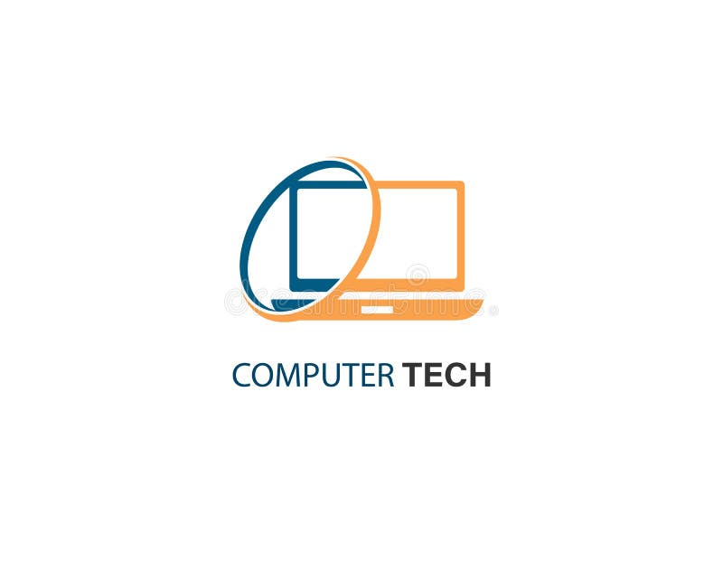 Laptop Front View - Modern Glossy Laptop Isolated on White Background ...