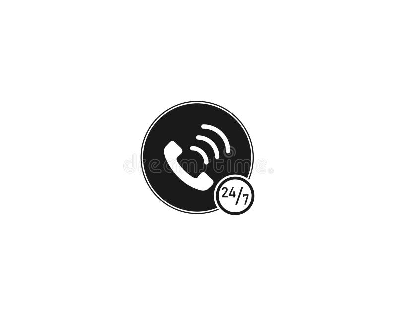 Incoming Call Icon Call Receiving Symbol 24/7 Stock Illustration ...