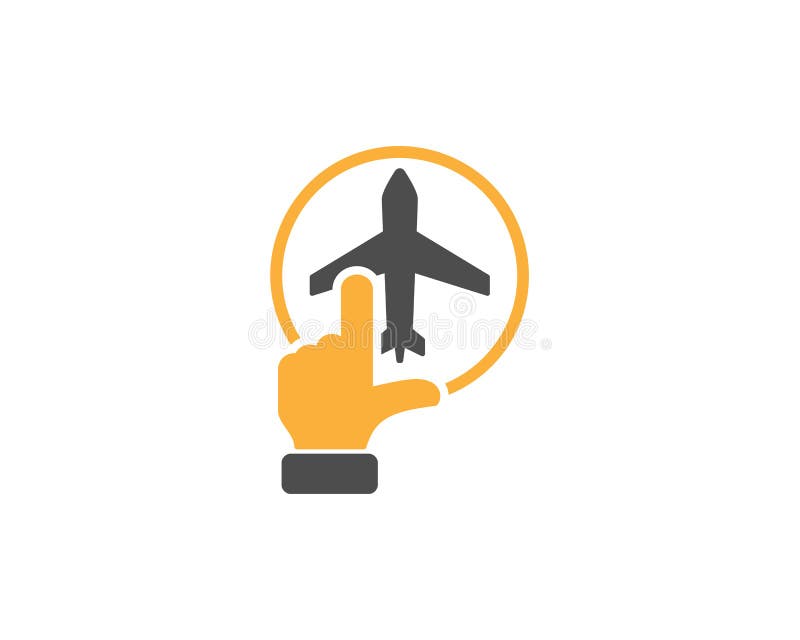 Airplane Traveling Icon - Vector Jet Plane Design Logo Template Stock ...