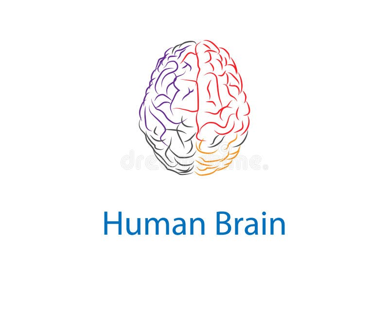 Human Mind Icon Human Brain Sketch Symbol Stock Illustration ...