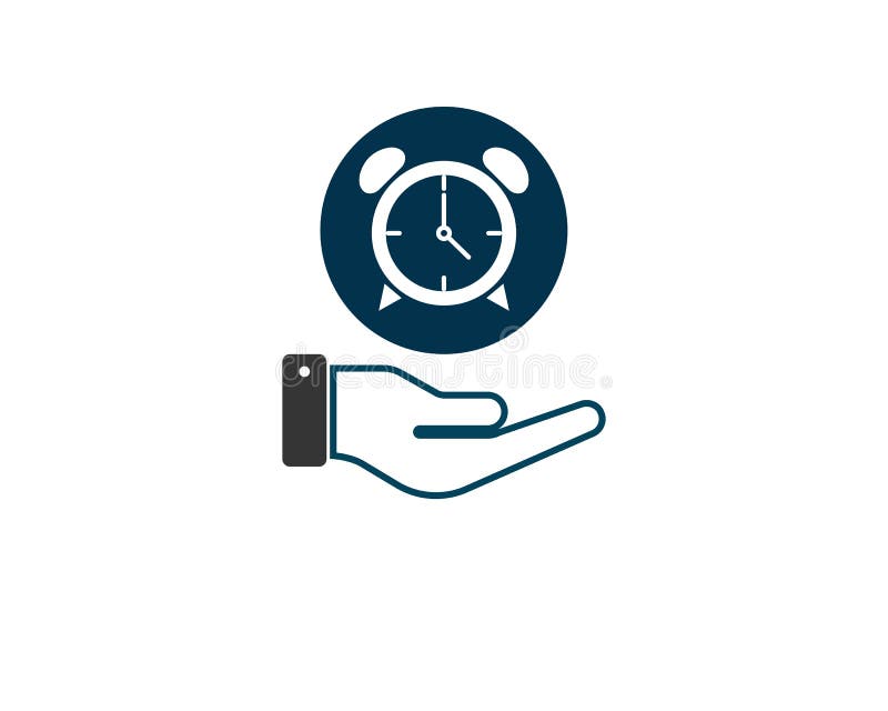 Vector Time Blue Clock - Watching Time Device -Alarm Clock Stock ...