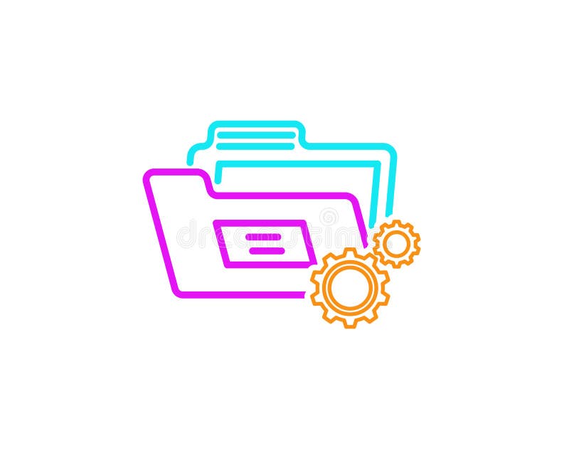 Folder Icon -Vector Computer Folder Logo Stock Vector - Illustration of ...