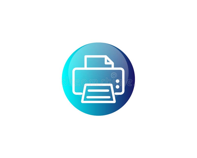 Vector Office Printer - Printing Machine Logo Icon - Organization ...