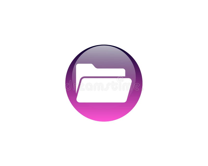 Folder Icon -Vector Computer Folder Logo Stock Vector - Illustration of ...