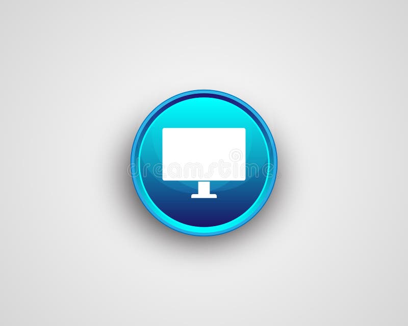 Vector LCD Icon - Display Icon - TV Mock-up Illustration Stock ...
