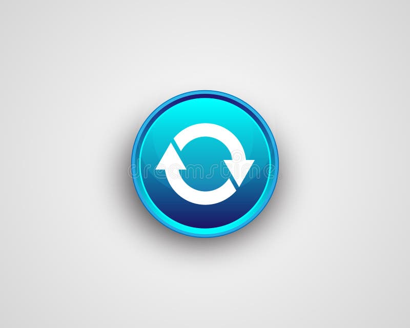 Web Circular Reloading Icon Repeat Loop Sign Recycle Play Again Button ...