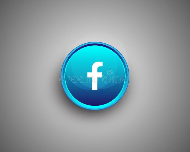 Facebook Social Media Icon Logo with Shadow Editorial Image ...