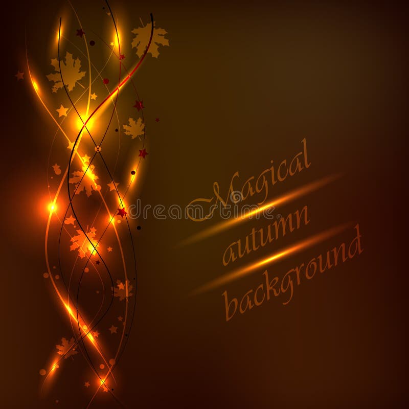 Abstract Autumn Background with Music Notes and a Treble Clef Stock ...
