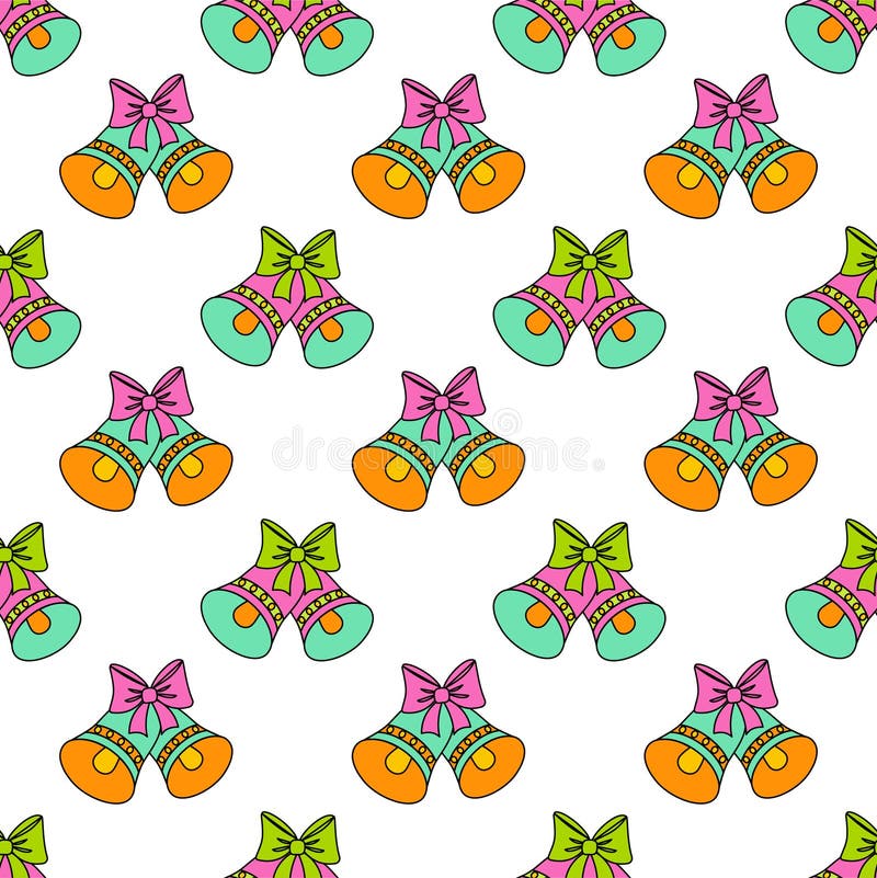 Seamless Pattern from Bells Stock Vector - Illustration of wallpaper ...