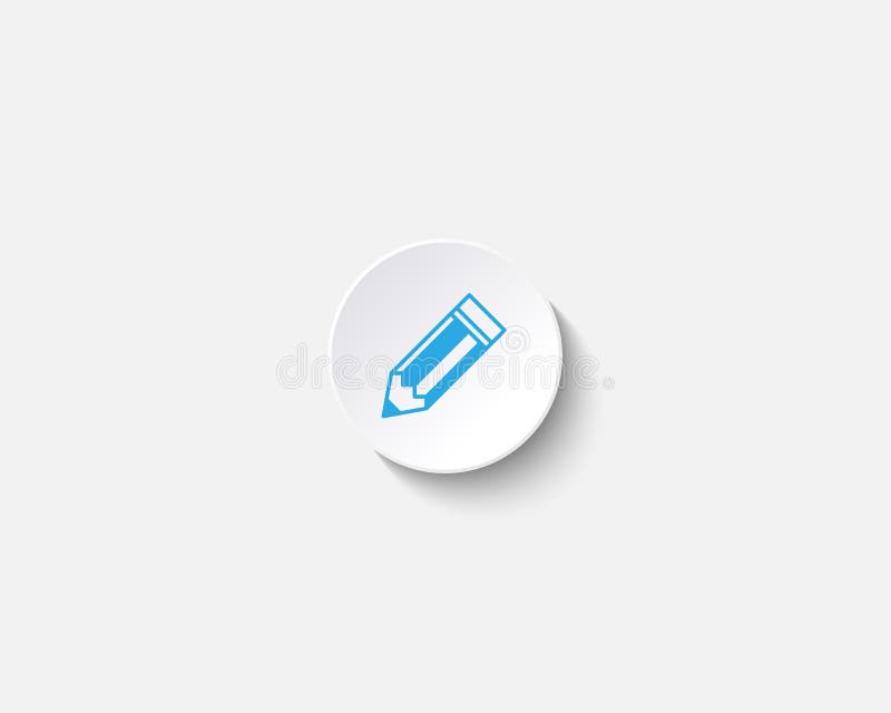 Creative Vector Pencil Icon Template - Pen Symbol - Writing Pencil Sign ...