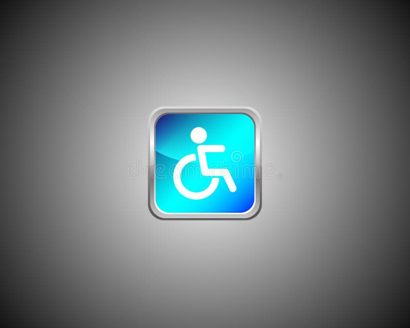 Wheel Chair User Icon Flat Male and Female Toilet Icon Vector Stock ...