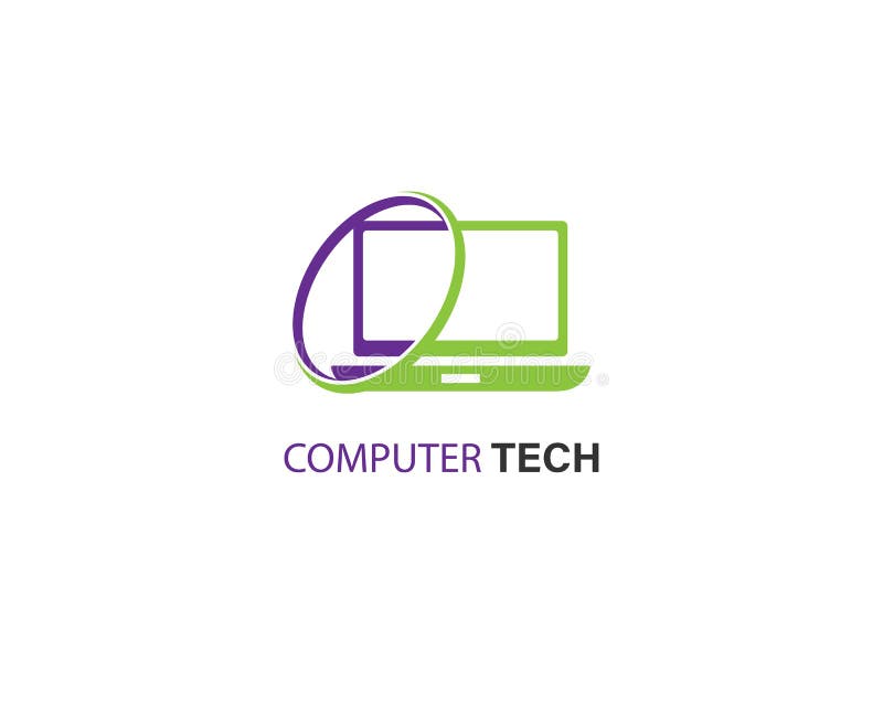 Laptop Front View - Modern Glossy Laptop Isolated on White Background ...