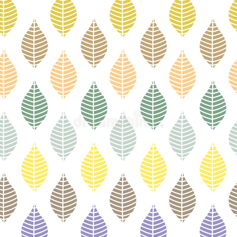 Vector Leaves Pattern. Modern and Repeating Geometric Background ...