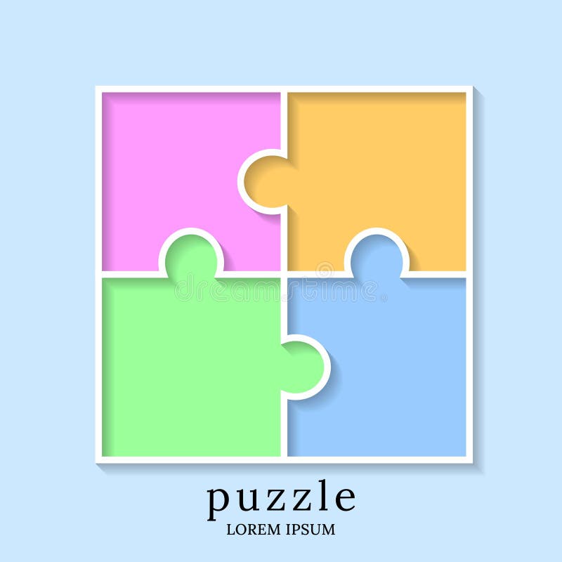Colorful Puzzle Logo - Jigsaw Pieces and Dialogue and Discussion Stock ...