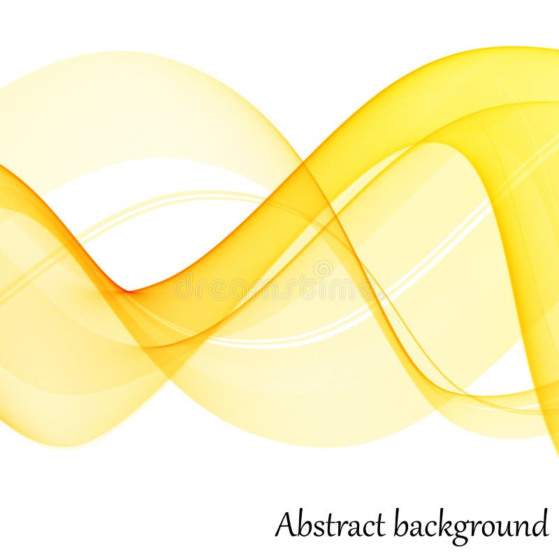 Abstract Yellow Waves on White Background Stock Vector - Illustration ...