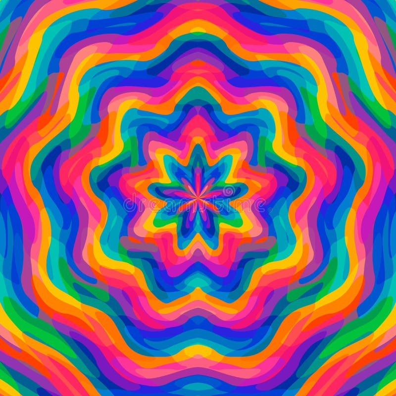 Multicolour Om Background and Digital Painting Stock Illustration ...