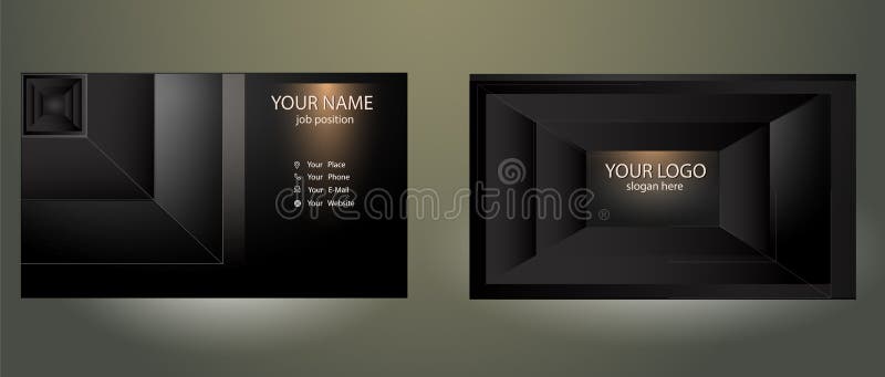 Modern Black Business Card Template Design. Contact Card for the ...